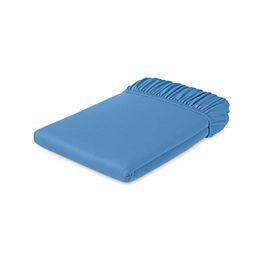 Tchibo - Jersey-Spannbettlaken - blau