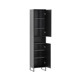 Tchibo - Hochschrank &raquo;Savino&laquo; - 32,5x33x185,5cm - schwarz - Holz / Metall