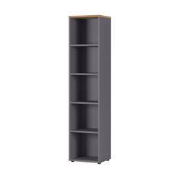 Tchibo - Aktenregal &raquo;Agenda&laquo; - 45x40x197cm - braun - Holz / Kunststoff