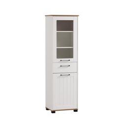 Tchibo - Hochschrank &raquo;Jelda&laquo; - 52,5x41x177,5cm - schwarz - Holz / Glas / Metall