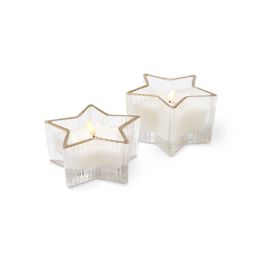 Tchibo - 2 LED-Echtwachskerzen im Glas - beige