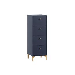 Tchibo - Kommode &raquo;Alfa&laquo; - 40x40x116,5cm - dunkelblau - Holz / Metall / Kunststoff