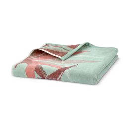 Tchibo - Veloursbadetuch im Tropic-Design - t&uuml;rkis