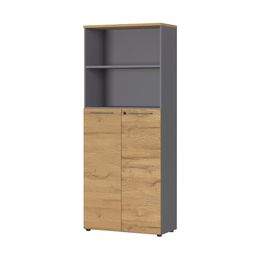 Tchibo - Aktenschrank &raquo;Agenda&laquo; - 80x40x197cm - braun - Holz / Metall / Kunststoff