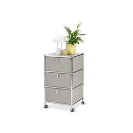 Tchibo - Rollcontainer &raquo;Cn3&laquo; mit 3 Schubladen - 40x40x70,5cm - chrom - Stahl / Aluminium / Kunststoff
