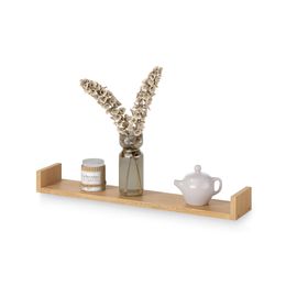 Tchibo - Wandregal - 80x15x8cm - braun - Rubberwood-Holz
