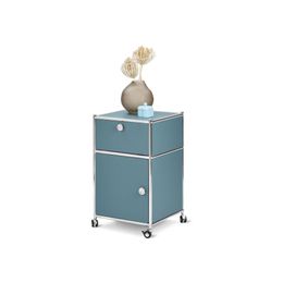 Tchibo - Rollcontainer &raquo;Cn3&laquo; mit Schublade und T&uuml;r - 40x40x66,5cm - chrom - Stahl / Aluminium / Kunststoff