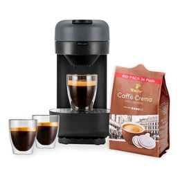 Tchibo - &raquo;Call me Pad&laquo; Padmaschine Set Taste mit Gl&auml;sern & Pads - grau