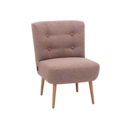 Max Winzer -Cocktailsessel &raquo;Fiona&laquo; - 58x68x78cm - rotbraun - Polyester / Holz / Buchenholz