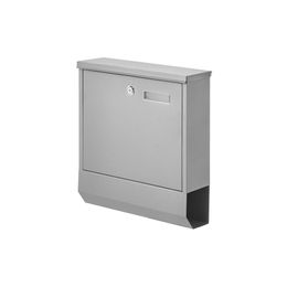 AMARE Briefkasten mit Zeitungsfach - grau