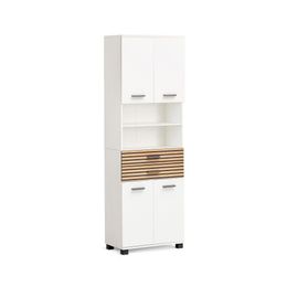 Tchibo - Hochschrank &raquo;Katta&laquo; - 60x32,5x181cm - schwarz - Holz / Metall / Kunststoff