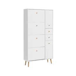 Tchibo - Schuhschrank &raquo;Jonte 900K&laquo; - 88,5x30x175,5cm - braun - Holz / Eichenholz / Metall