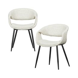 Tchibo - Woood Esszimmerstuhl &raquo;Yossi&laquo; mit Metallfu&szlig; - 57x57x78cm - schwarz - Metall / Polyester
