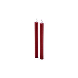 Tchibo - 2 LED-Echtwachs-Stabkerzen - dunkelrot