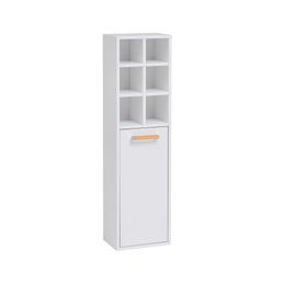 Tchibo - Hochschrank &raquo;Frida&laquo; - 30,5x22x115,5cm - silber - Holz / Eichenholz / Metall