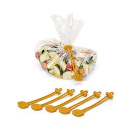 Tchibo - 6 Silikon-Verschlussb&auml;nder - gelb