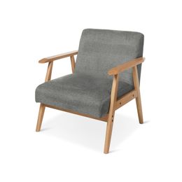 Tchibo - Sessel mit Armlehnen - 71x77x76cm - braun - Polyester / Holz
