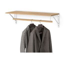 Tchibo - Wandgarderobe - 80x30x21,5cm - wei&szlig; - Holz / Metall / Stahl