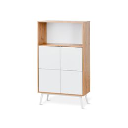 Tchibo - Gro&szlig;er Ordnungsschrank - 80x38x139cm - braun - Holz / Buchenholz