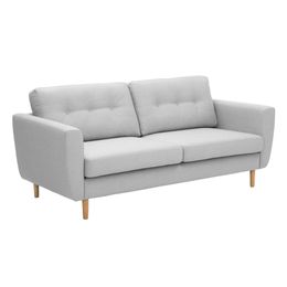 Tchibo - 2 - 200x92x87cm - hellgrau - Polyester / Buchenholz / Holz