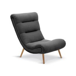 Tchibo - Relaxsessel &raquo;S&ouml;ren&laquo; - 72x100x93cm - anthrazit - Polyester / Buchenholz / Holz