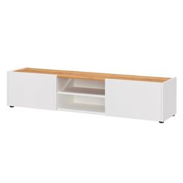 Tchibo - Lowboard &raquo;Aalborg&laquo; wei&szlig; - 164x40x35cm - braun - Holz