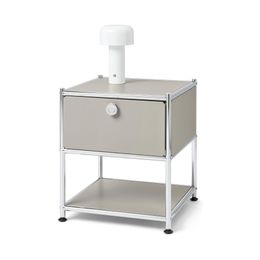 Tchibo - Beistelltisch Metall &raquo;Cn3&laquo; mit 1 Schublade - 40x40x46,5cm - hellgrau - Stahl / Aluminium / Kunststoff