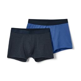 Tchibo - 2 Slipboxer - Herren - Gr. M/5 - dunkelblau/gestreift