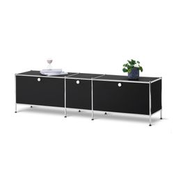 Tchibo - Lowboard &raquo;Cn3&laquo; mit 3 Klappen - 190x40x51,5cm - chrom - Stahl / Aluminium / Kunststoff