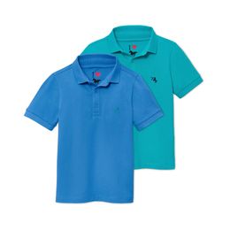 Tchibo - 2 Poloshirts - M&auml;dchen - Gr. 110/116 - blau