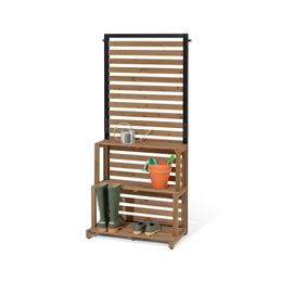 Tchibo - Sichtschutz-Regal-Modul &raquo;Elin&laquo; - 75x44x170cm - schwarz - Holz / Stahl / Polypropylen