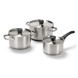 Tchibo - Edelstahl-Kochtopf-Set - silber
