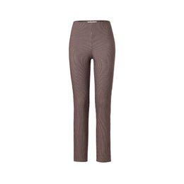 Tchibo - Karierte Stretchhose - Damen - Gr. 50 - dunkelblau/jacquard