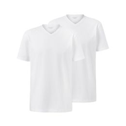 Tchibo - 2 T-Shirts mit V-Ausschnitt - Herren - Gr. XXL - wei&szlig;