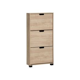 Tchibo - Schuhschrank &raquo;Emmik&laquo; - 60x19,5x124cm - schwarz - Holz / Kunststoff / Metall