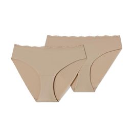 Tchibo - 2 Magic-Cut-Slips - Damen - Gr. M - beige