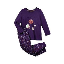 Tchibo - Glow-in-the-dark-Pyjama - Gr. 98/104 - violett/print