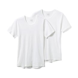 Tchibo - 2 Qualit&auml;ts-Feinripp-Unterhemden - Herren - Gr. Xl/7 - wei&szlig;