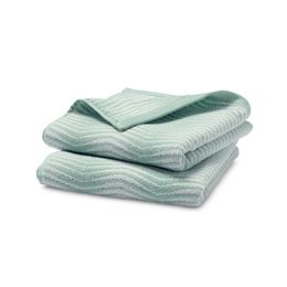 Tchibo - 2 Jacquard-Handt&uuml;cher - t&uuml;rkis