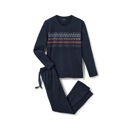 Tchibo - Pyjama - Herren - Gr. S - wei&szlig;/print