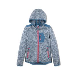 Tchibo - Strickfleecejacke mit Kapuze - M&auml;dchen - Gr. 170/176 - hellblau