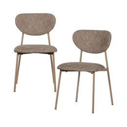 Tchibo - 2 Woood &raquo;Valor&laquo; Esszimmerst&uuml;hle - 46x56x77cm - braun - Polyester / Metall