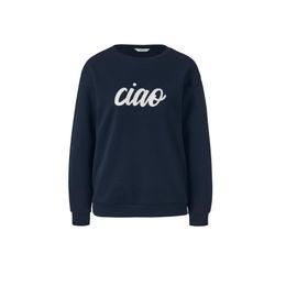 Tchibo - Sweatshirt mit Wording - Damen - Gr. L - dunkelblau/print