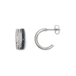 Tchibo - Creolen-Set &raquo;Black&laquo; - silber