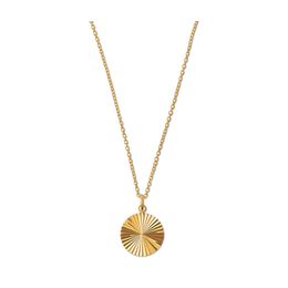 Tchibo - 925 Silber Kette vergoldet mit Sonnenschliff-Anh&auml;nger - gold