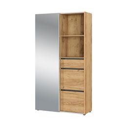Tchibo - Kompaktgarderobe &raquo;Aledo&laquo; - 105x40x194cm - silber - Holz / Glas / Metall