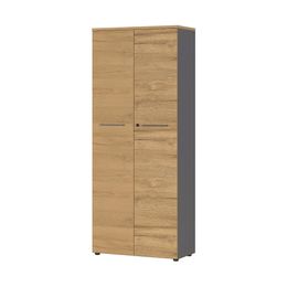 Tchibo - Aktenschrank &raquo;Agenda&laquo; - 80x40x197cm - braun - Holz / Metall / Kunststoff