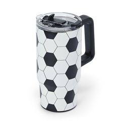Tchibo - Outdoor-Trinkbecher im Fu&szlig;ball-Look - schwarz