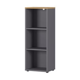 Tchibo - Aktenregal &raquo;Agenda&laquo; - 45x40x120cm - braun - Holz / Kunststoff