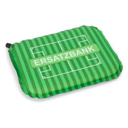 Tchibo - Selbstaufblasendes Sitzkissen im Fu&szlig;ballfeld-Design - gr&uuml;n